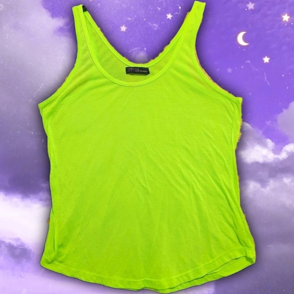 grass collection | Tops | Seethrough Neon Tank Top | Poshmark